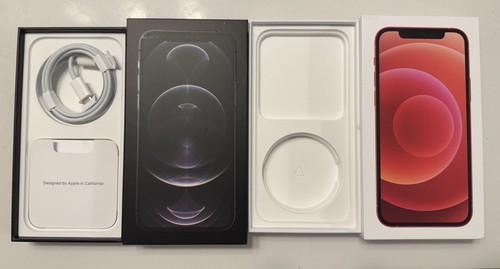 Apple iPhone 12 & 12 Pro Boxes (1 OEM Lightning Cord) | eBay