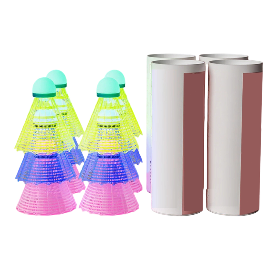 LED Shuttlecock Night Badminton Night Games Nylon Skirt Elastic PU Head ...