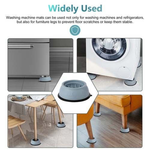 8PCS Anti Vibration Washing Machine Mats Support Anti-Slip Rubber Feet ...