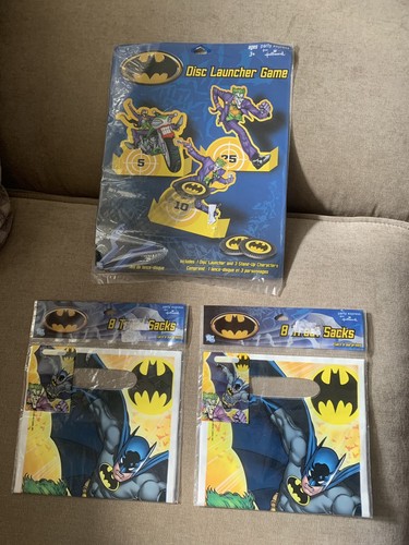 Batman Birthday Party Loot Bags Disc Launcher Game Decoration Supplies ...