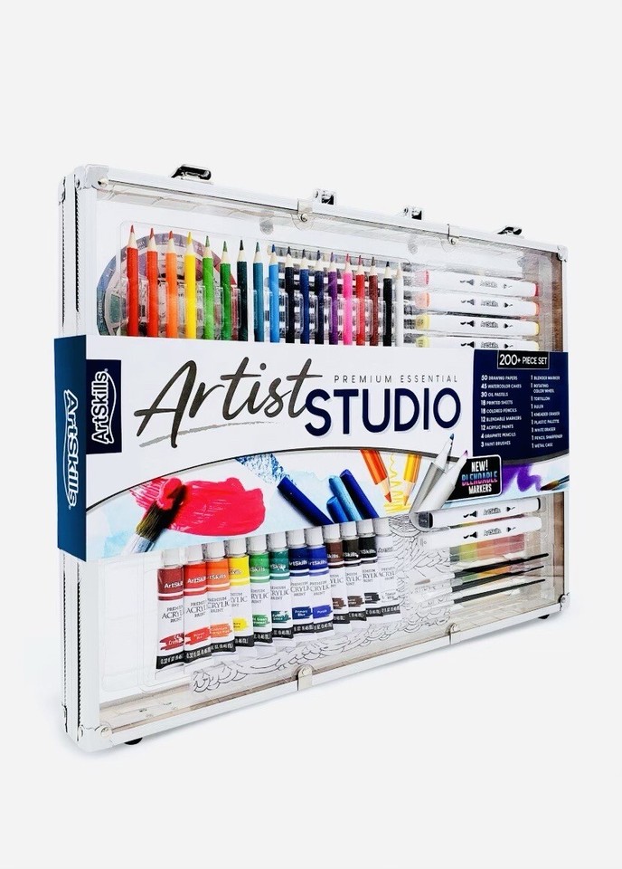 ArtSkills Premium Essential Artist Studio Art Supply Kit 200 Pieces New ...