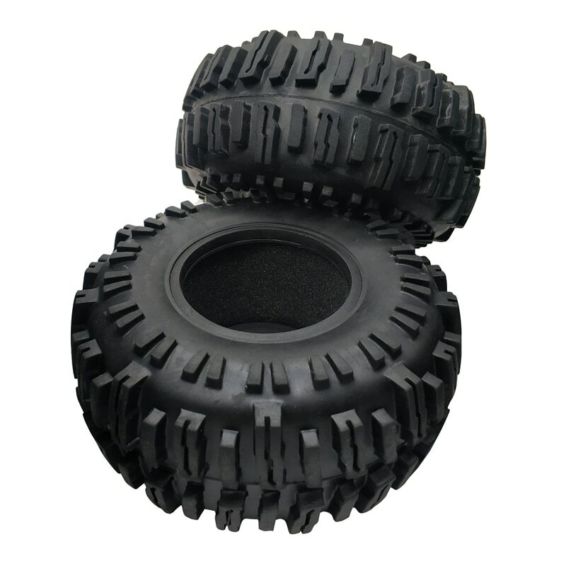 4x RC 2.2 inch Rubber Crawler Tires With Sponge 60*128mm For RC4WD Rock ...