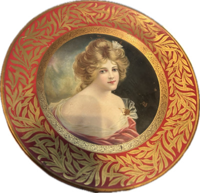 Antique Dresden Art Tin Lithograph Plate No. 207 Lenore Portrait | eBay