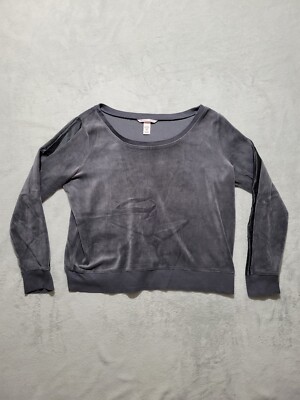 Women's Victoria's Secret XS Gray Long Sleeve Polyester Crew Neck ...