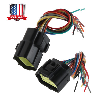 10 Pin 10 Wire Waterproof Electrical 1.8mm Wire Connector Mating ...