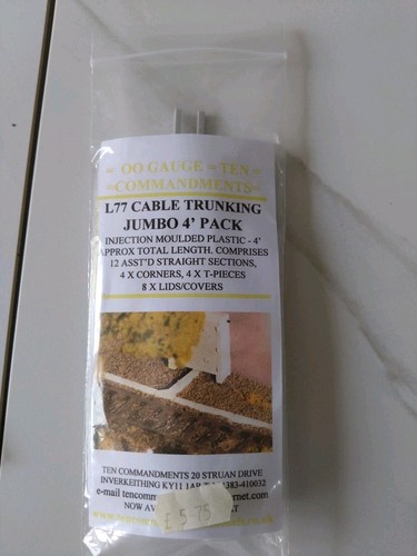 Ten Commandments L77 Cable Trunking Jumbo 4 Pack OO Gauge Model Railway ...