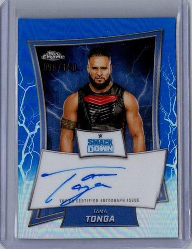 2025 Topps Chrome WWE - Blue Brand Autographs Tama Tonga #BBA-TAM Blue ...