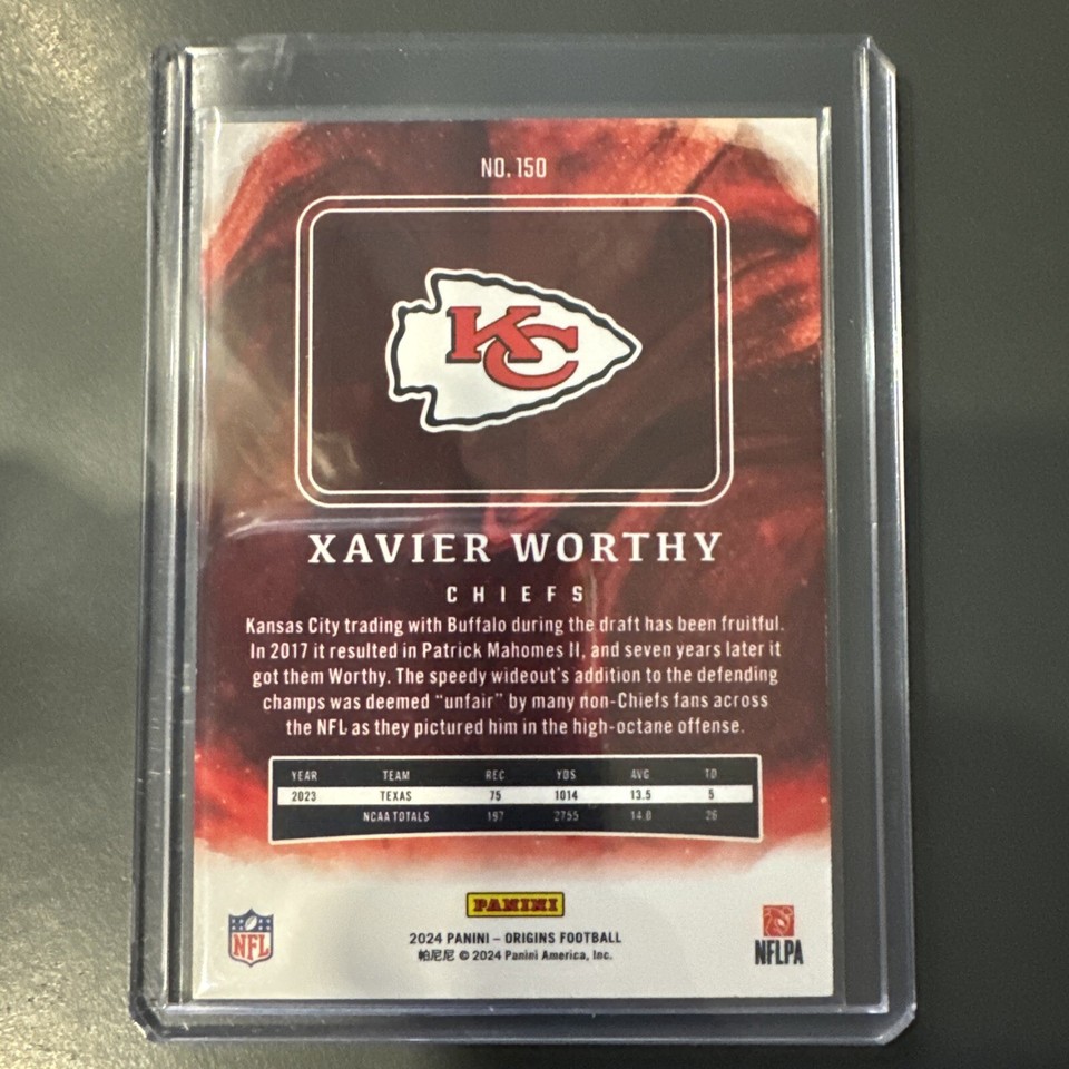 2024 Panini Origins Xavier Worthy #150 Base Rookie Card RC Chiefs | eBay