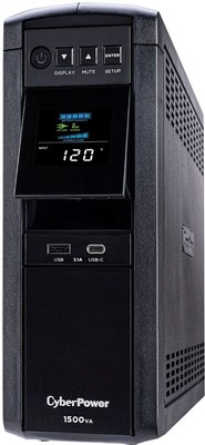 CyberPower 1500VA PFC Sinewave UPS System, 1000W, 12 Outlets, AVR ...
