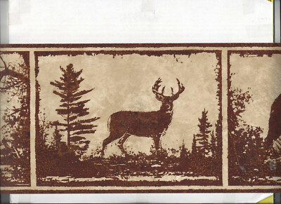 * DEER MOOSE BEAR COUNTRY NATURE WALLPAPER BORDER NEW ARRIVAL ...