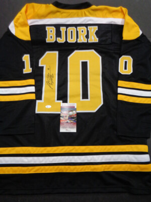 Anders Bjork Autographed Custom Boston Bruins Style Jersey w/JSA COA | eBay