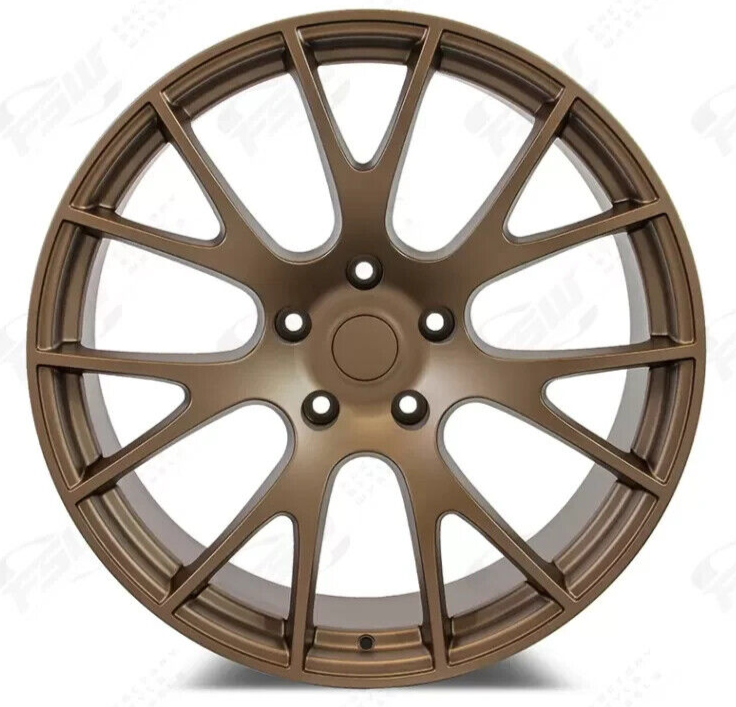 22" Wheels Fits Dodge Durango Jeep Grand Cherokee 5x127 Matte Bronze ...