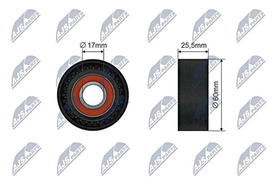 Plastic V-Ribbed Belt Tensioner Pulley Fits | Grelly USA