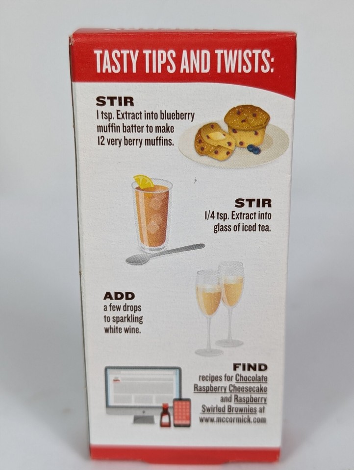 McCormick Raspberry Extract With Real Raspberry 1 fl oz~Non-GMO | eBay