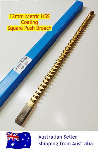 12mm Square Coating Push Type Broach Cutter Metric Size HSS Cutting ...