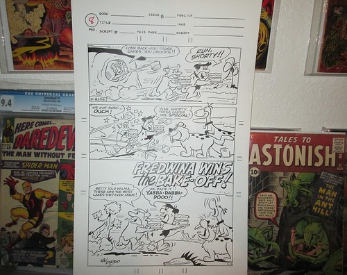 Flintstones Art FREDWINA TITLE PAGE Transvestite Fred & Barney RAY ...