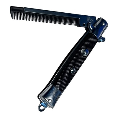 Switchblade Comb 9" Stainless Steel Switch-Blade Folding Pocket Comb ...