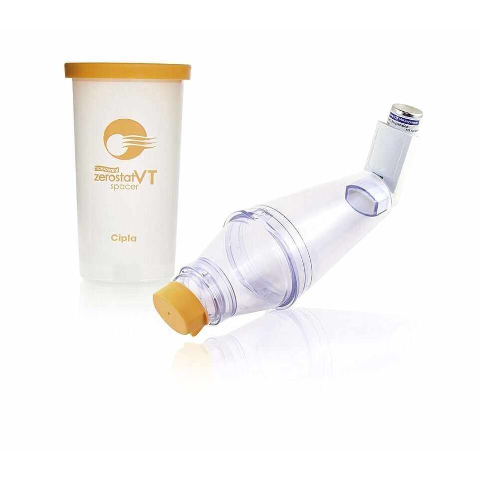 Cipla Zerostat VT Spacer with Flow Gate Valve Make It Easier To Inhale ...