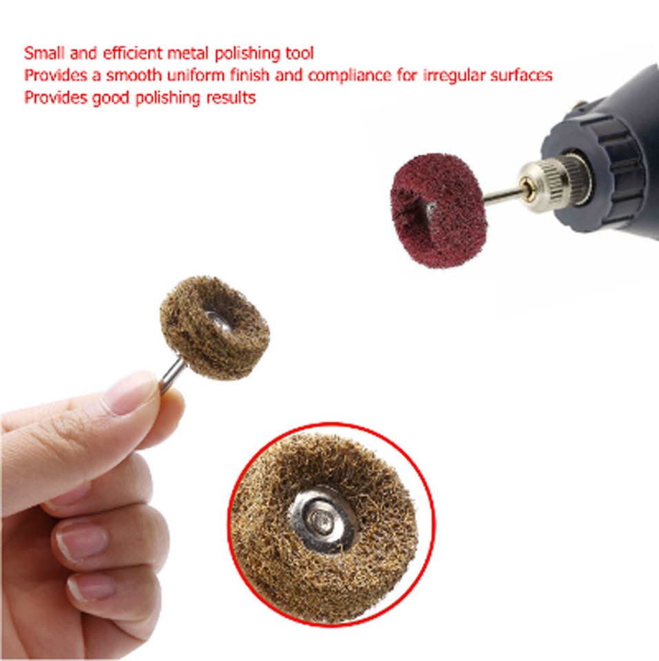 100pc Metal Polishing Buffing Abrasive Wheel Burr Kit Rotary Tool Set ...
