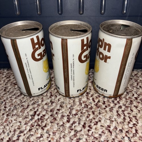 Hop'n Gator Vintage Steel Beer Cans 3 Lot EMPTY Pittsburgh Brewing ...