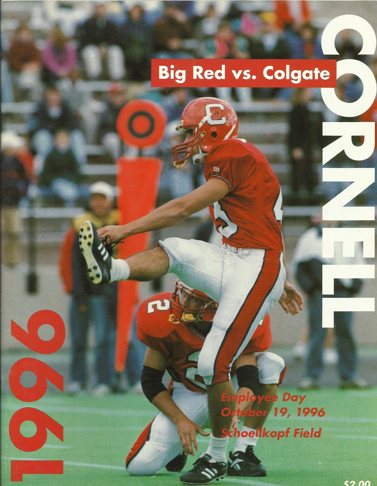 CORNELL BIG RED VS COLGATE RAIDERS 1996 FOOTBALL PROGRAM IVY PATRIOT ...