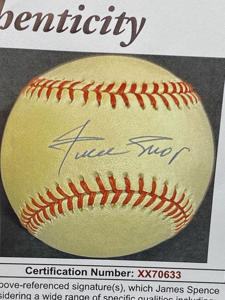 Willie Mays HOF Signed Pen Autographed Rawlings ONL Baseball JSA COA ...