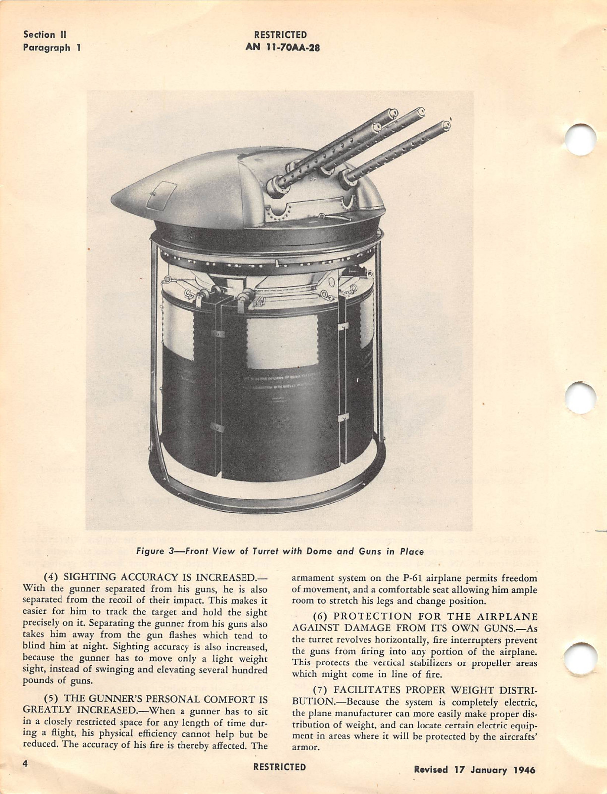 1946 P-61 Remote Control Turret System Overhaul Inst's Flight Manual ...