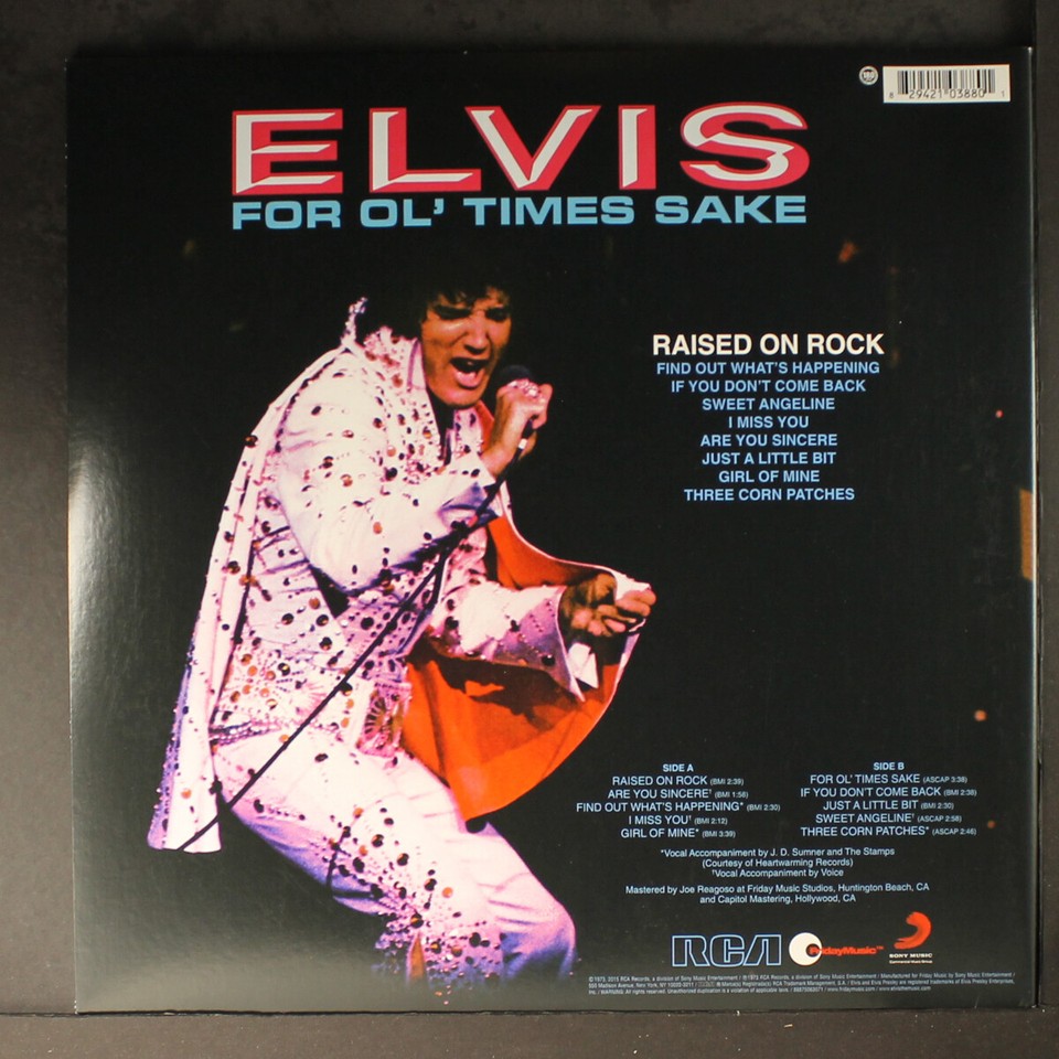 ELVIS PRESLEY: raised on rock/for ol' times sake FRIDAY MUSIC 12" LP 33 RPM | eBay
