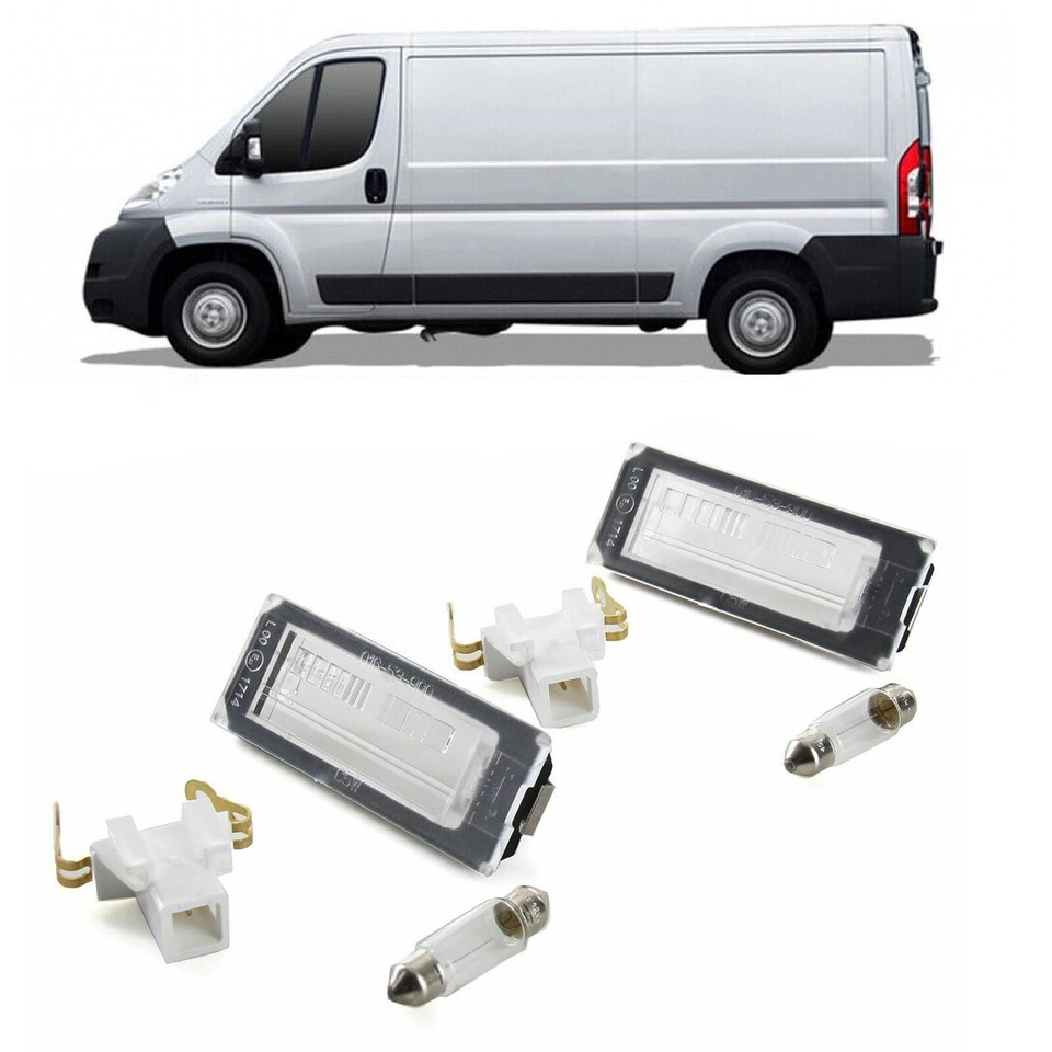 2 Light License Plate for Boxer Ducato Jumper III 6350AX | eBay UK