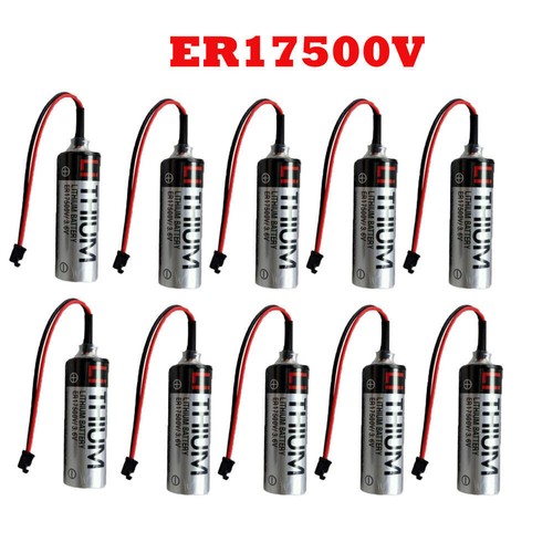 10pcs ER17500V 3.6v 2700mAh for Epson Robot Arm PLC Battery R13B060007 ...