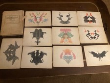 Old Rorschach Psychodiagnostic INKBLOT Test Plates Set of 10 for sale ...