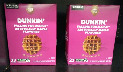 Dunkin Donuts Falling for Maple Coffee K Cups, 2-Box Pack of 22 K-Cups ...