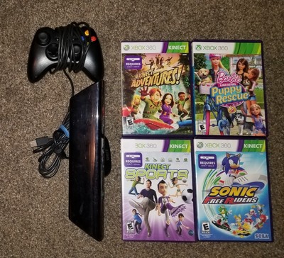 Xbox 360 Kinect Lot (Sensor, Controller, Adventures, Sports, Barbie ...