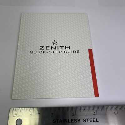 2015 Zenith Quick Step Guide Watch Manual Instruction Booklet User ...