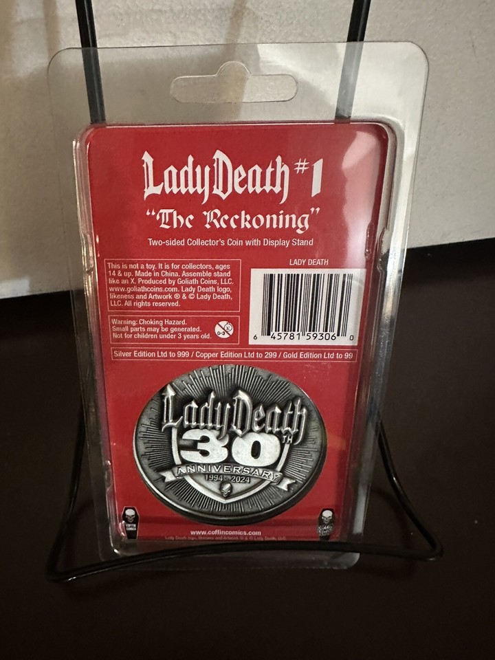 SDCC 2024 Lady Death “THE RECKONING “30th Anniversary coin LTD 999 | eBay
