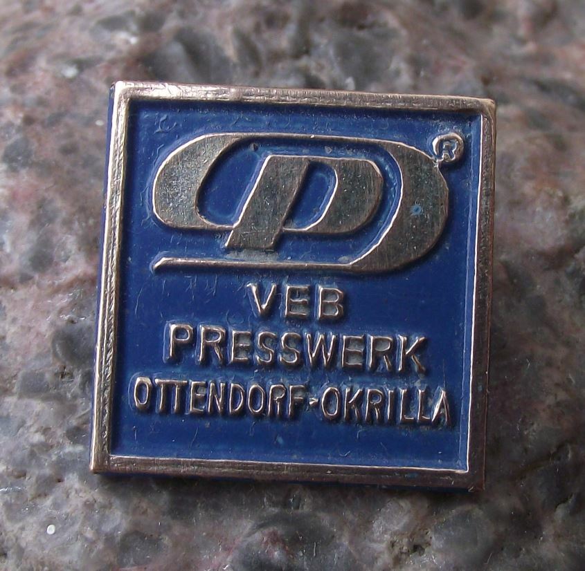 Vintage East Germany DDR VEB Presswerk Ottendorf Okrilla Company Logo ...