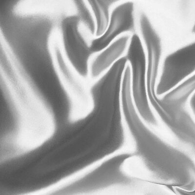 Silver Grey LIQUID SATIN POLYESTER LINING FABRIC BRIDAL WEDDING PROM 60 ...