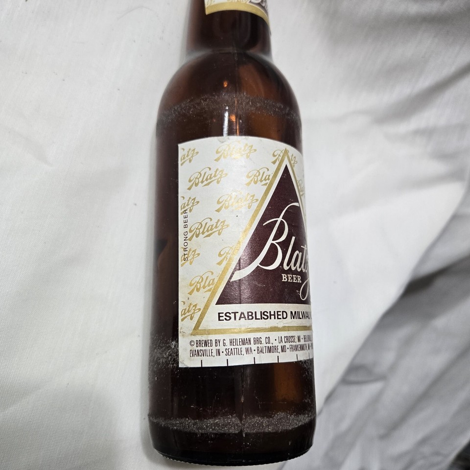 Lot (12) Vintage BLATZ BEER Bottles-12oz. Paper Label, Amber/Brown ...