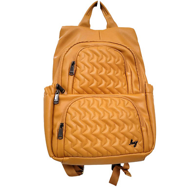 Lug Hatchback Vegan Leather Backpack - Amber Yellow | eBay