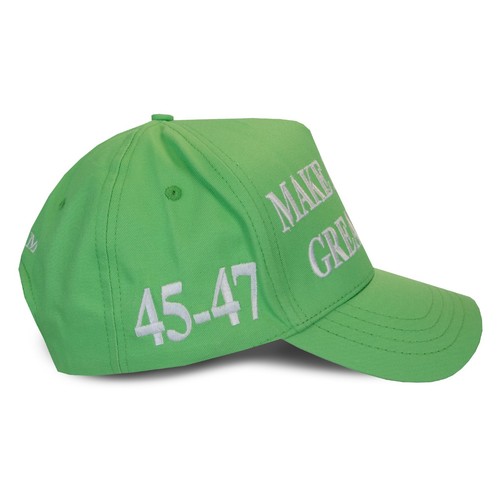 MAGA Green White Cap with Embroidered Letters Adjustable Fit ...