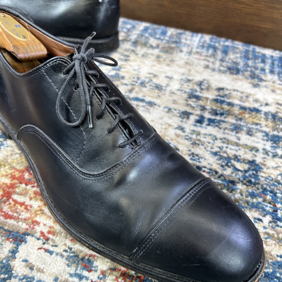 Allen Edmonds Park Avenue 5615 Cap Toe Black Leather Oxford Men's Sz US ...