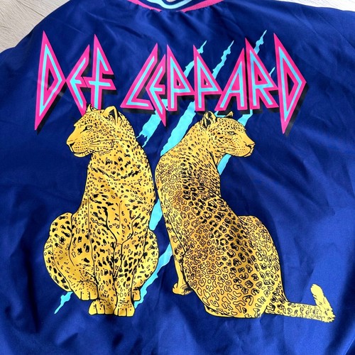 Kids Navy Blue/Purple Def Leppard 1980's Rock Paw Print Bomber Jacket ...