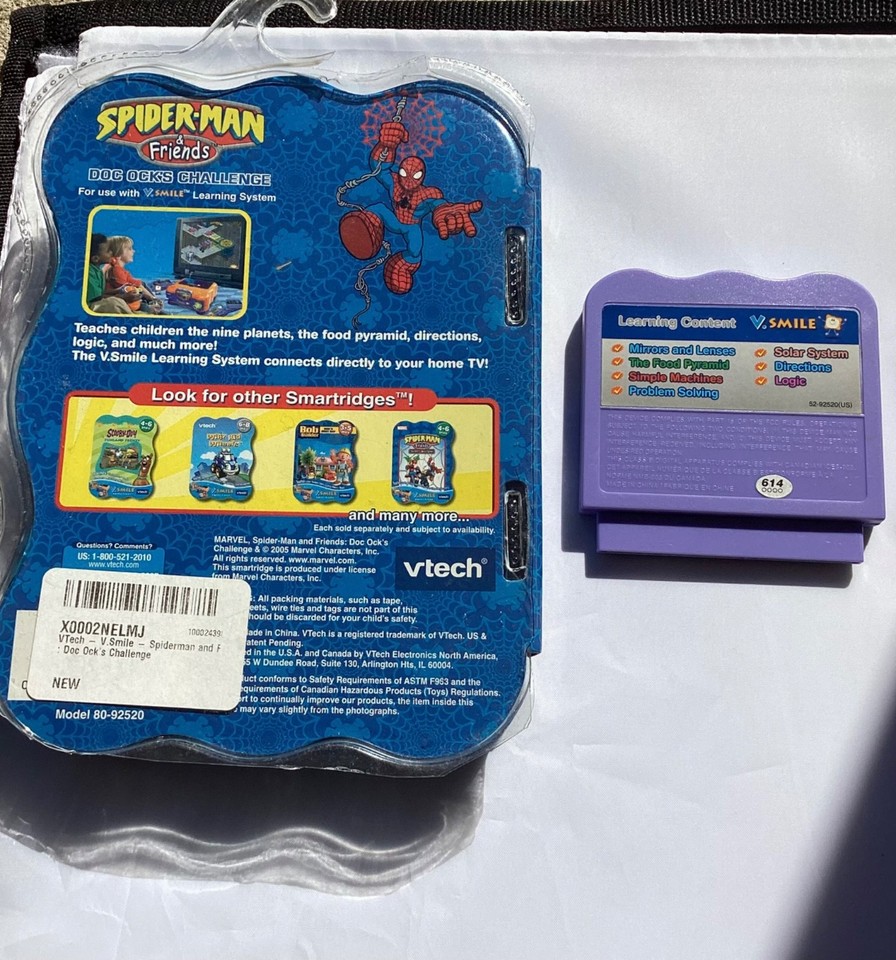 VTech V.Smile Spider-Man & Friends: Doc Ock’s Challenge (2005) w/ Case ...