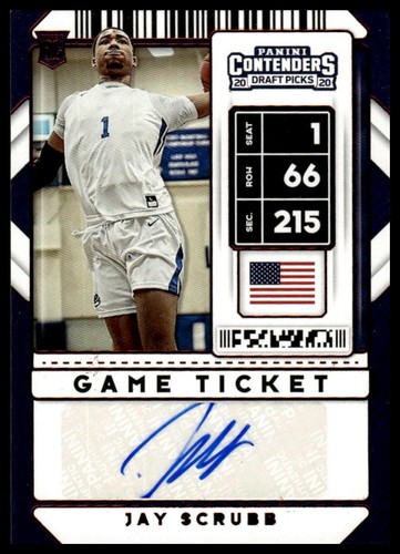 2020 Panini Contenders Draft Picks #88 Jay Scrubb Game Ticket Red | eBay