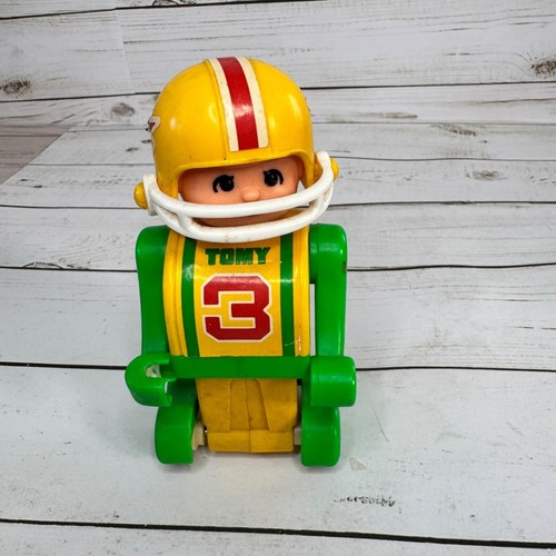 Tomy Pushkins Push & Roll Wind-Up Football Player Toy Vintage 1980s ...