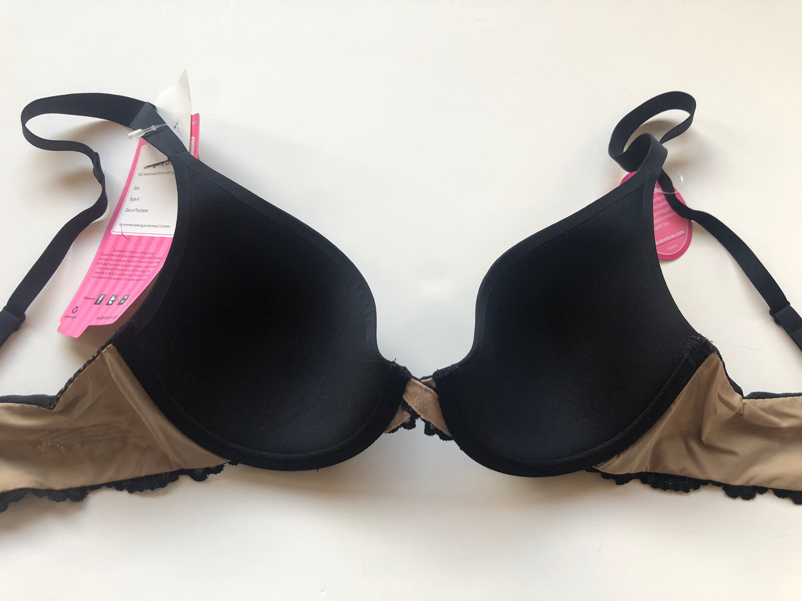 NWT Maidenform ONE FAB FIT DECADENCE T-shirt Bra 09139 34B Black | eBay
