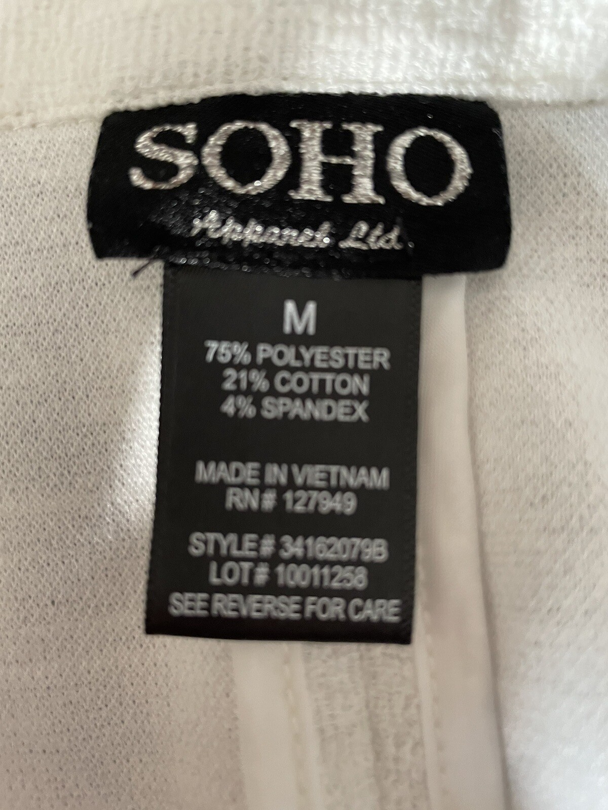 Vtg SOHO Lady Jacket Terry Boucle Pearl Buttons Unlined Relaxed M ...