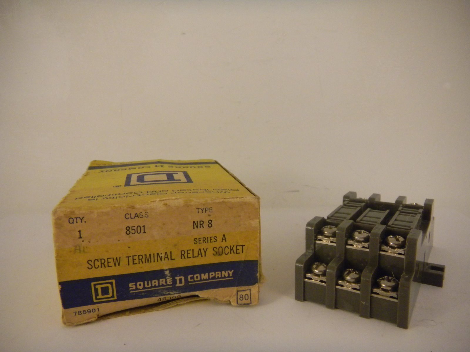 SQUARE D SCREW TERMINAL RELAY SOCKET 8501 NR-8 *NEW SURPLUS* | eBay