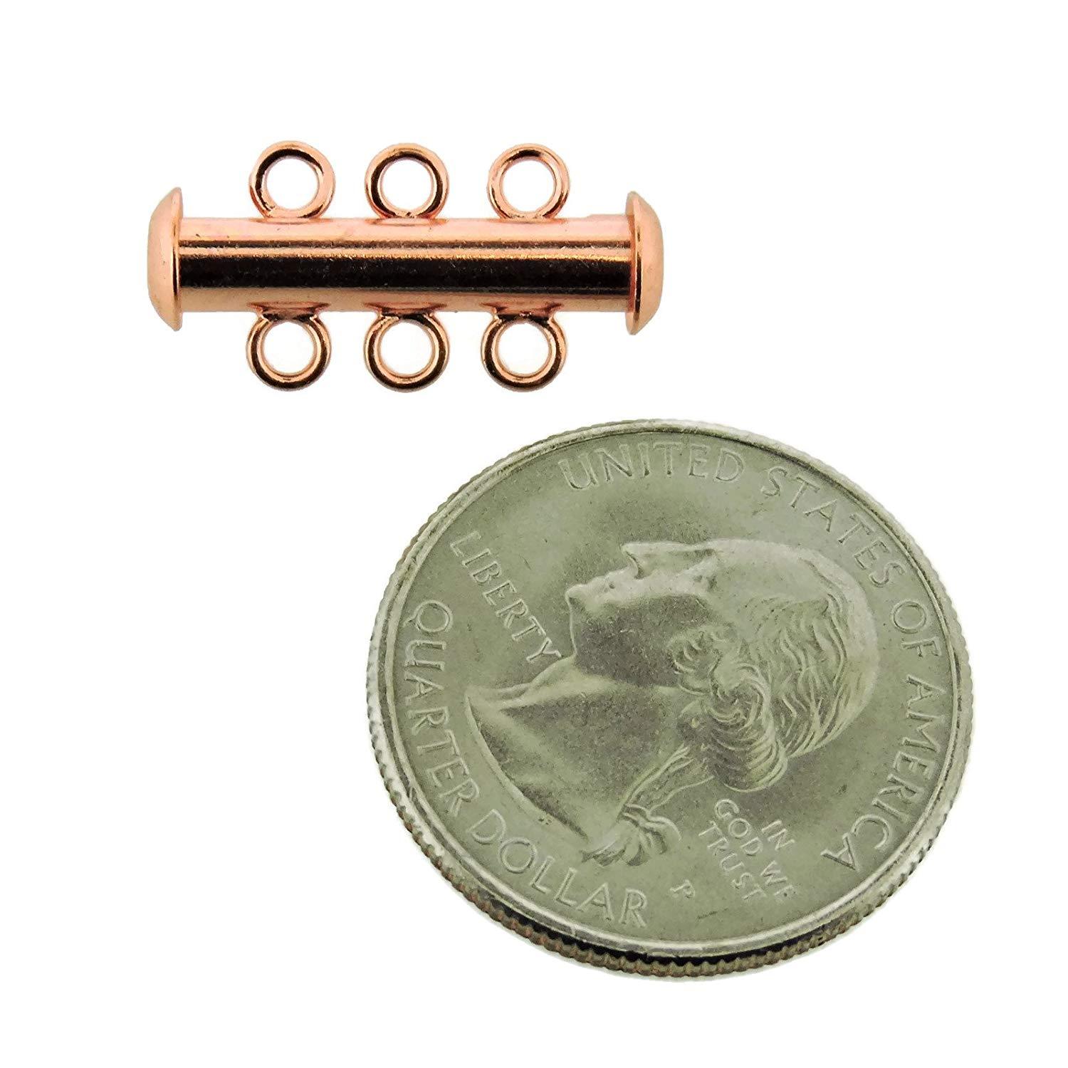 Beadsmith Multi-strand Slide Lock Clasps Copper 3-strand 5 Sets (FNSL ...