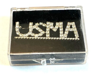 Vintage United States Military Academy (USMA) Crystal Rhinestone Brooch ...